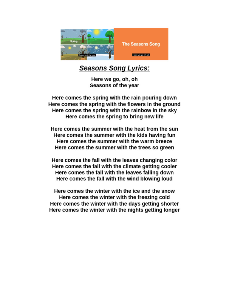 Seasons Song Lyrics | PDF
