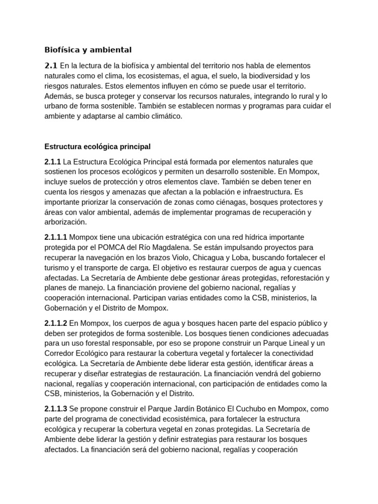 Punto Dos Del PBOT | PDF | Peatonal | Sustentabilidad