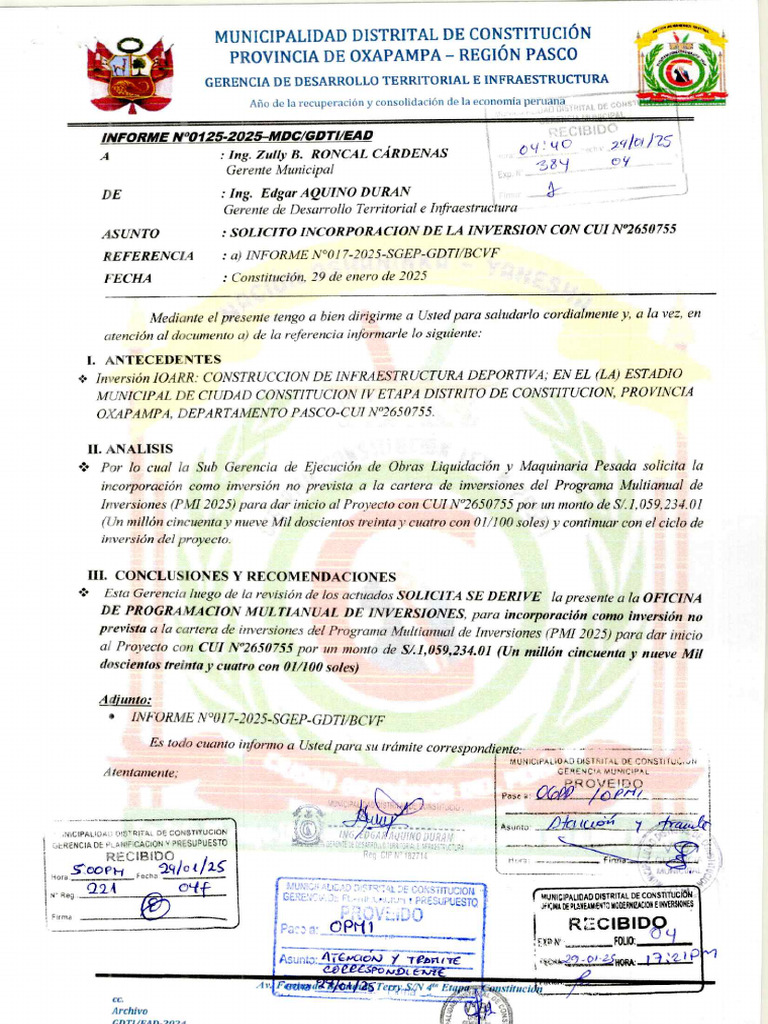 Informe 0125-MDC Gdti | PDF