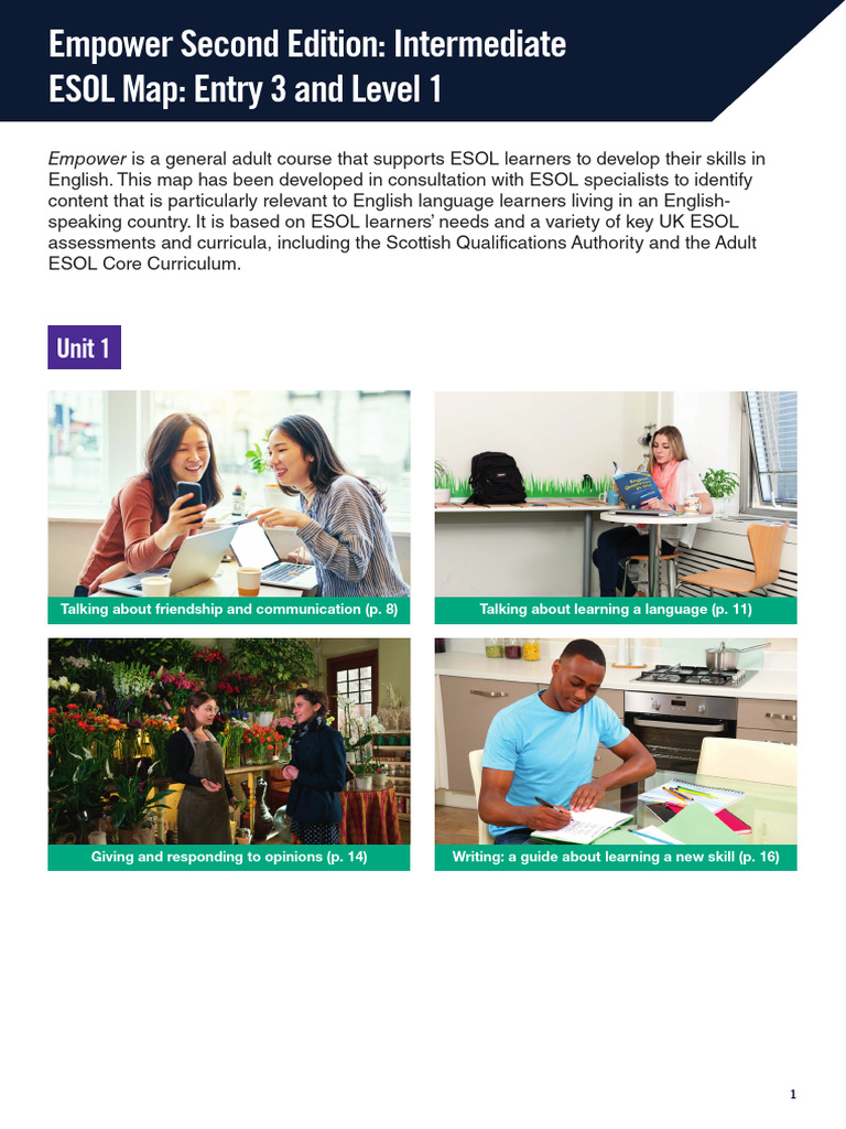 Empower Second Edition Intermediate ESOL Map | PDF | English As A ...