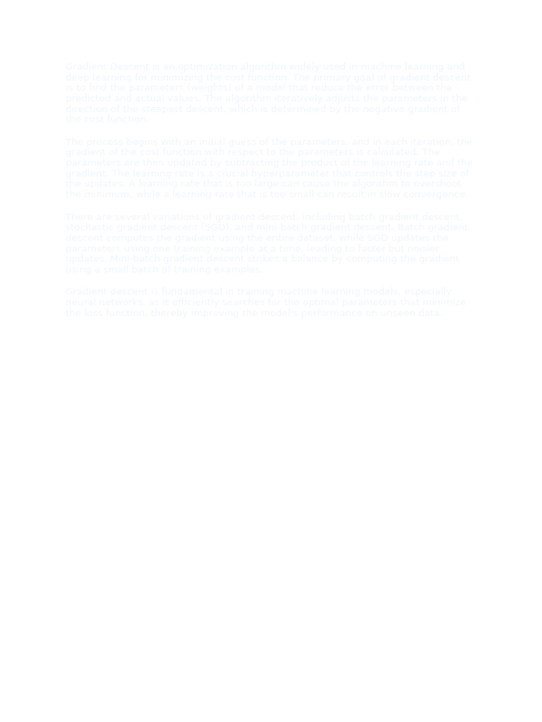 Understanding Gradient Descent in ML | PDF