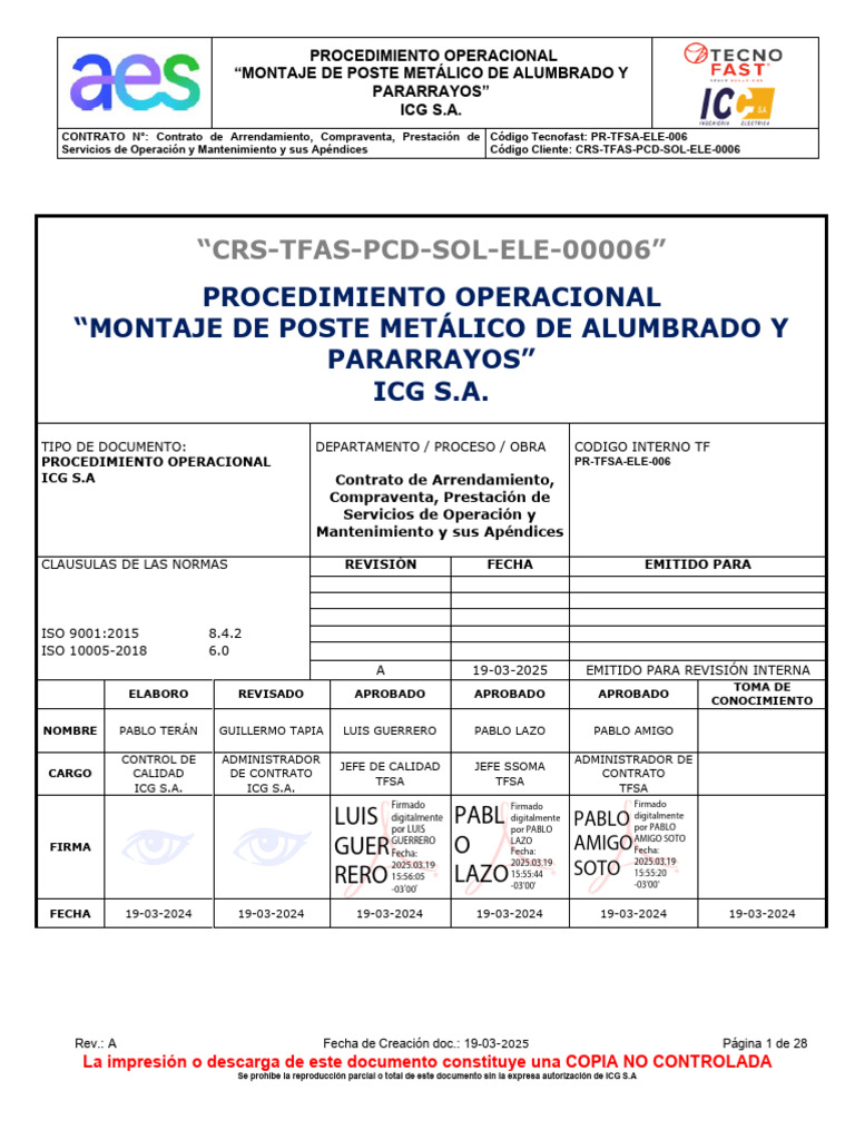 CRS Tfas PCD Sol Ele 0006 - A | PDF | Seguridad y salud ocupacional ...