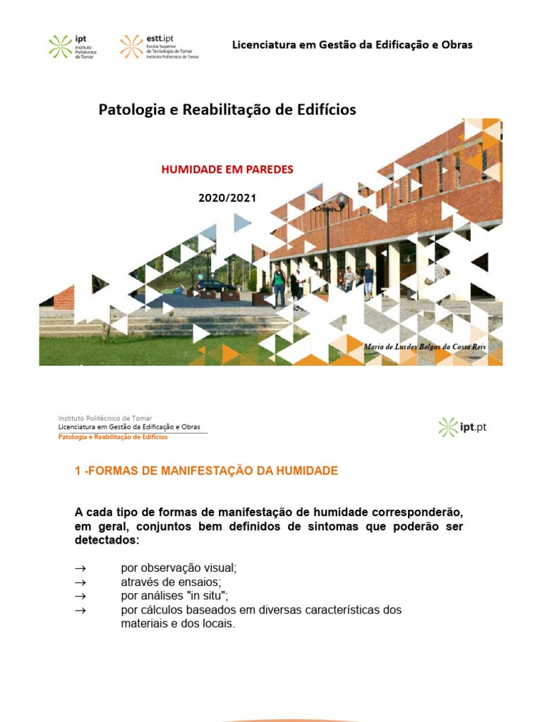 2 Humidade em Paredes | PDF | Umidade | Condensação