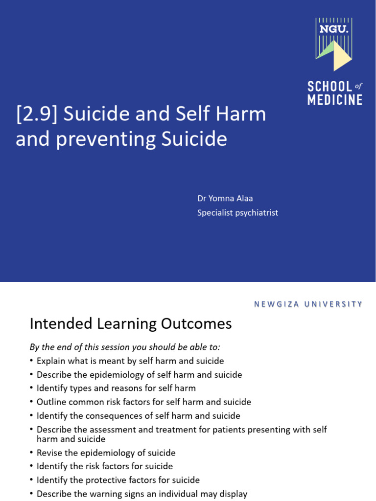 Understanding Self-Harm and Suicide Risks | PDF | Self Harm | Suicide