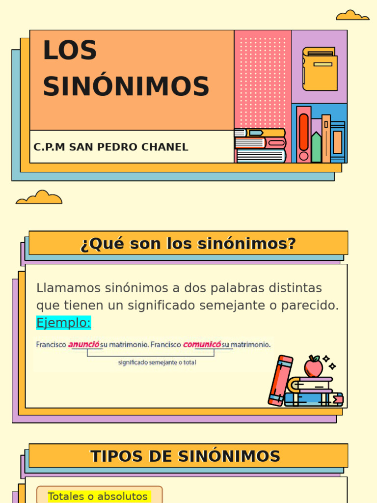 Tipos de Sinónimos y Ejemplos | PDF