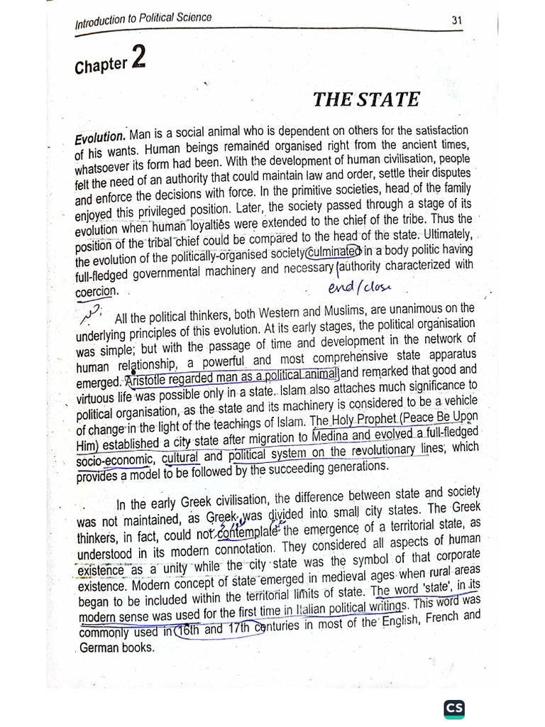 Chapter No 2 (The State) | PDF