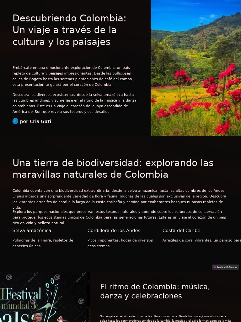 Discovering Colombia A Journey Through Culture and Landscapes (1 ...