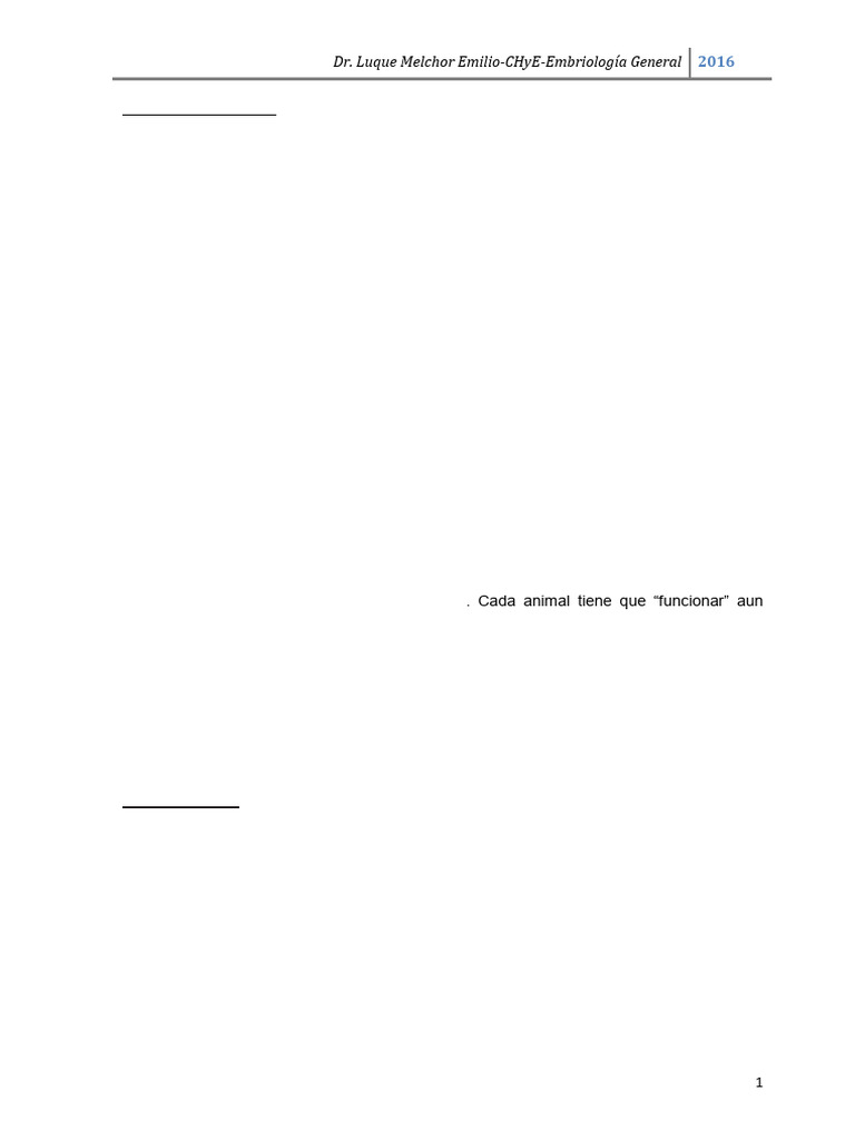 Apunte Embriología General Luque ME Versión 2016 | PDF | Mitosis | Embrión