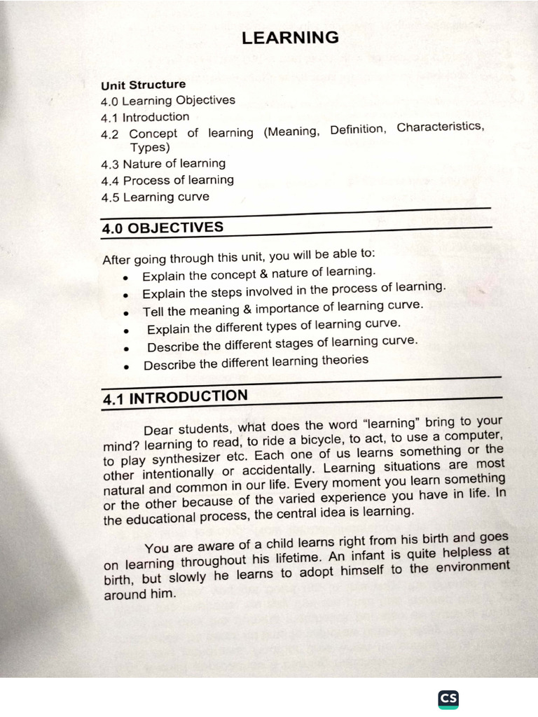 Learning Materials. | PDF