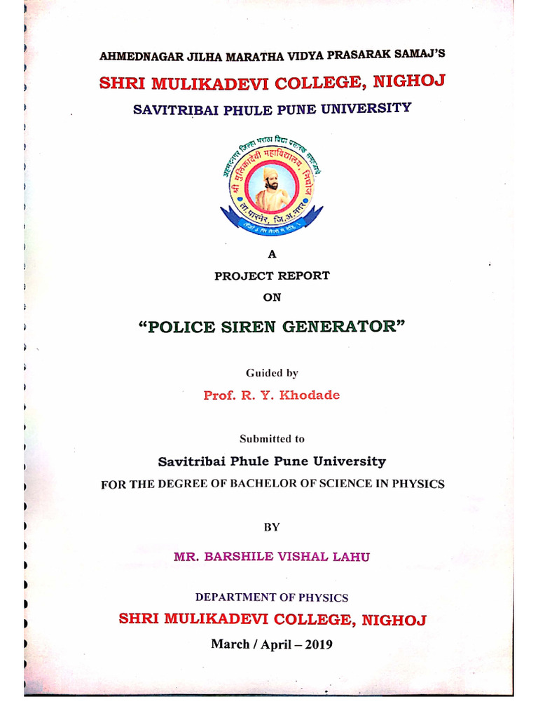 BSC Physics Project | PDF