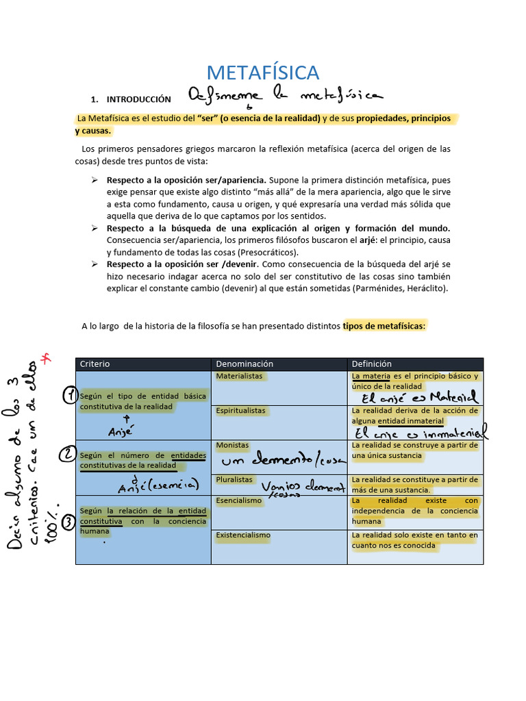 Tema2.Metafisica 531698 2 | PDF | Aristóteles | Teoría de sustancias