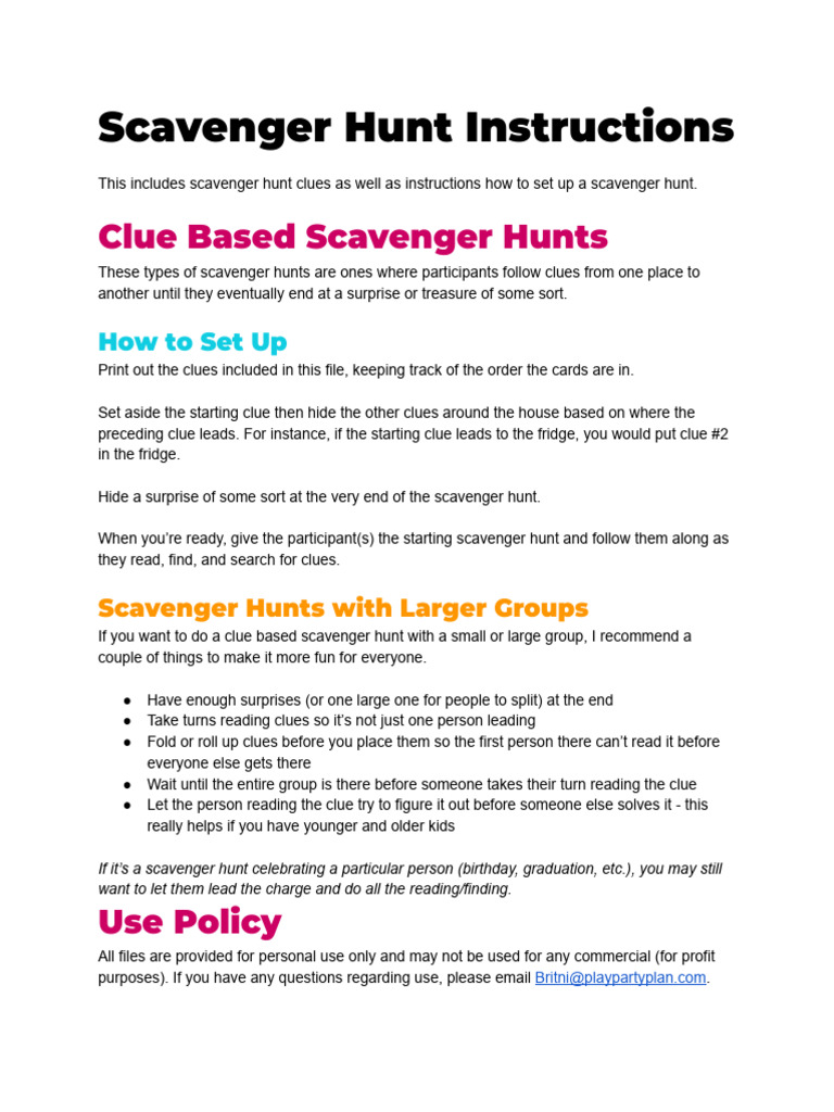 4th of July Scavenger Hunt New 1 | PDF