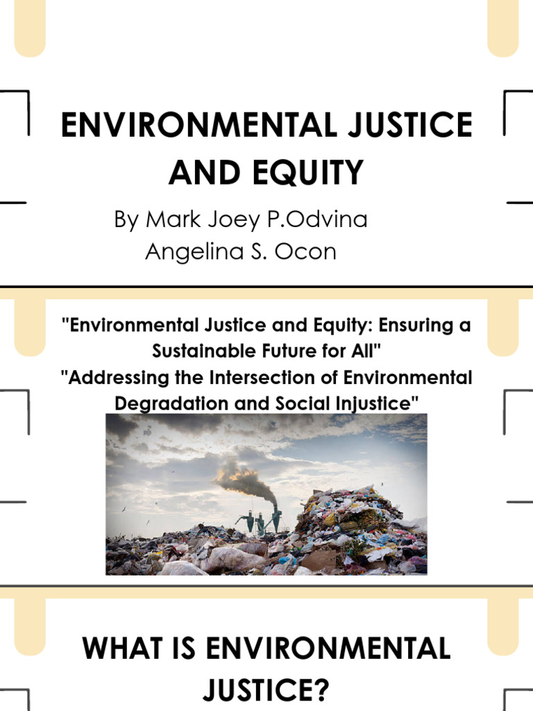 Environmental Justice and Equity | PDF