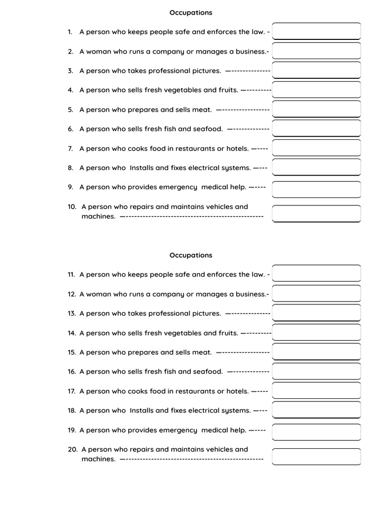 Common Occupations and Roles Explained | PDF