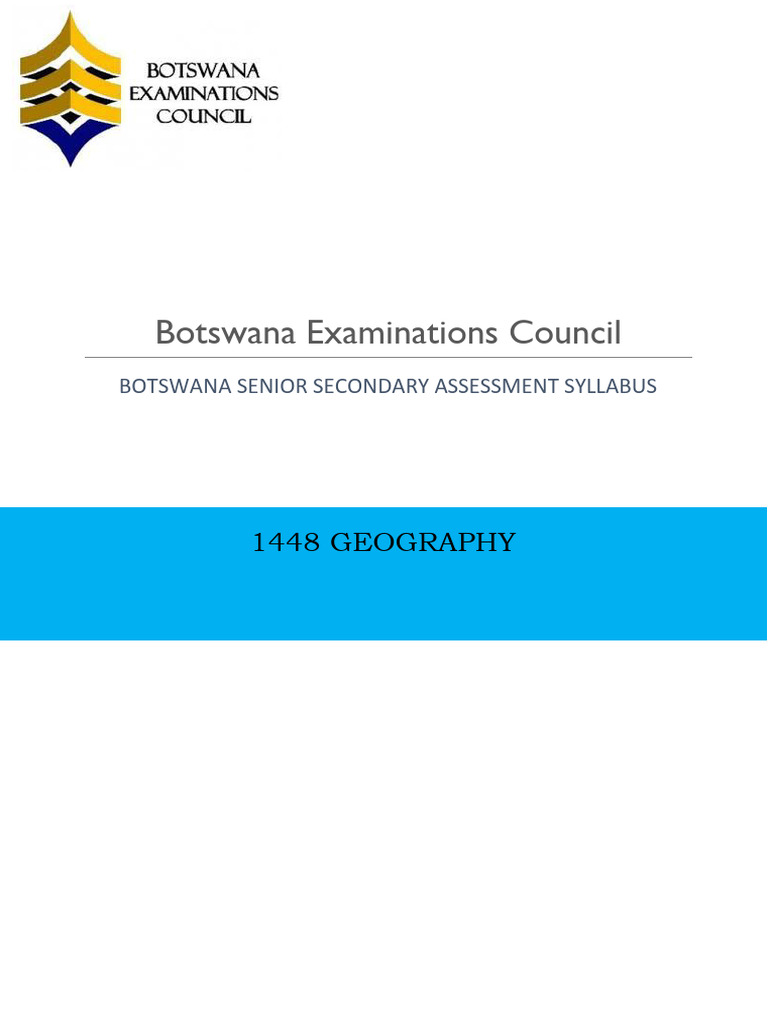 BSSE Geography Assessment Syllabus Draft 2 - 250107 - 160703 | PDF | Educational Assessment | Data