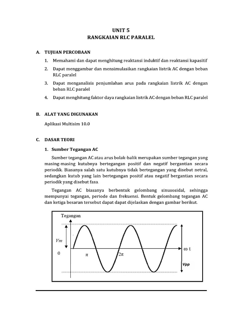 Job 3 RLC Paralel | PDF