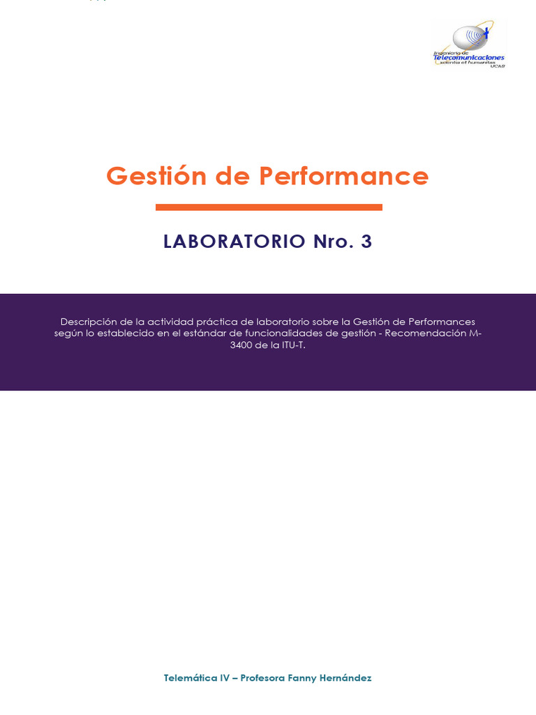 LABORATORIO 3 - Gestión de Performance | PDF | Protocolo de transferencia de archivos | Software