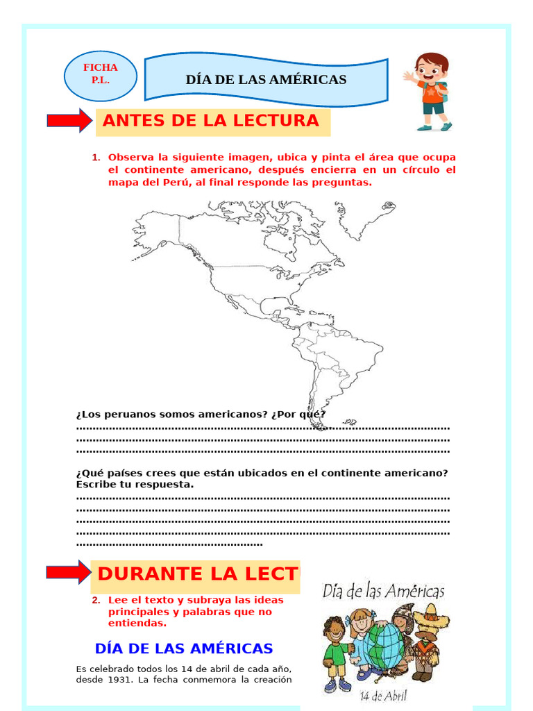 Ficha Vier 12 PL Día de Las Americas 933623393 Yessenia Carrasco | PDF ...