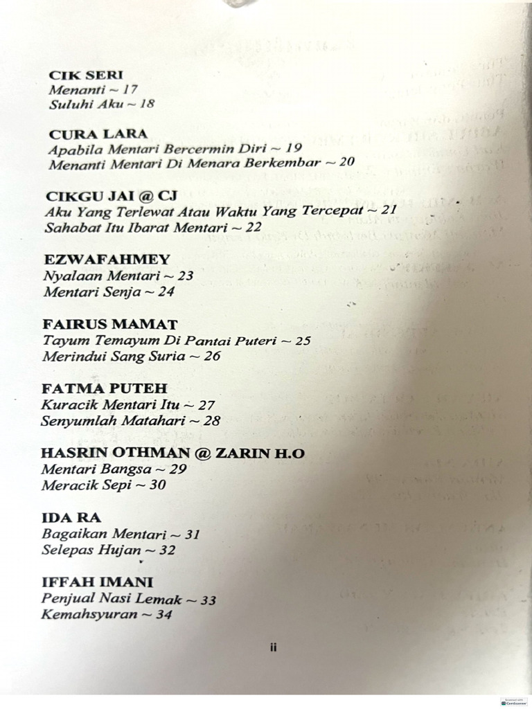 MERACIK MENTARI | PDF