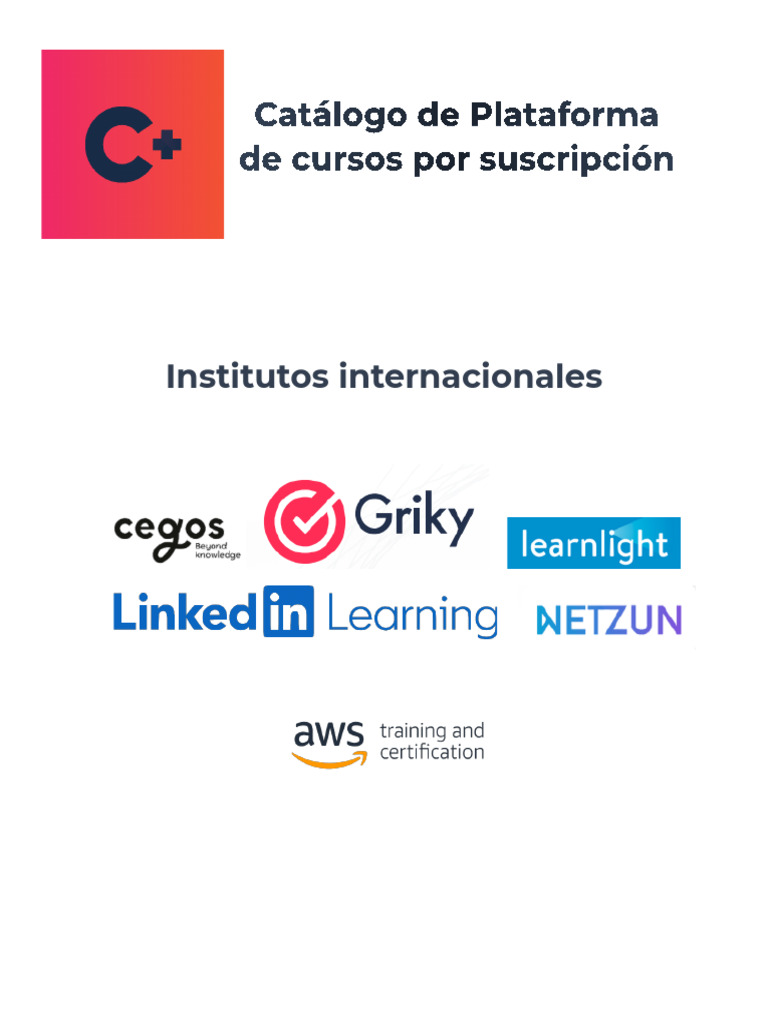 Catálogo de Plataforma de Cursos Por Suscripción 1 | PDF | Marketing ...
