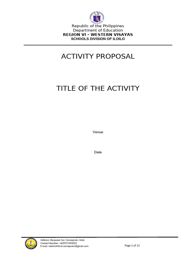 RHTHS Intramural Meet 2023 Proposal | PDF | Disciplines | Sports
