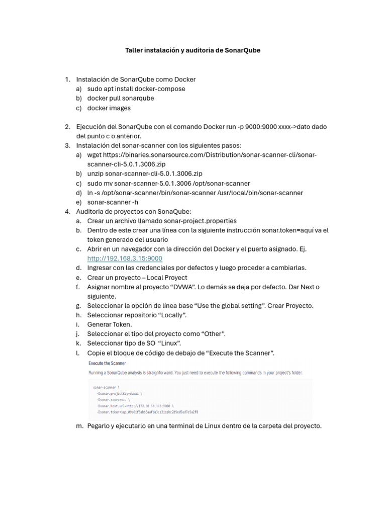 Instalación y Auditoría de SonarQube | PDF