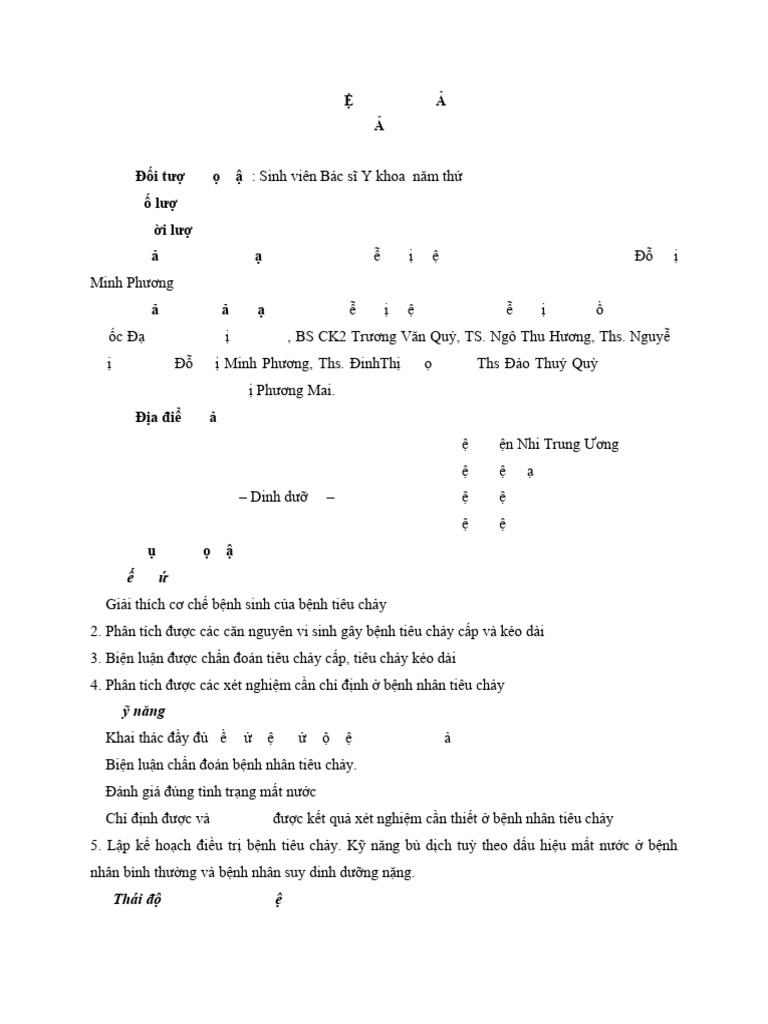 FS5.S3.5.MD - Bệnh Tiêu chảy - mẫu 2B (1) | PDF