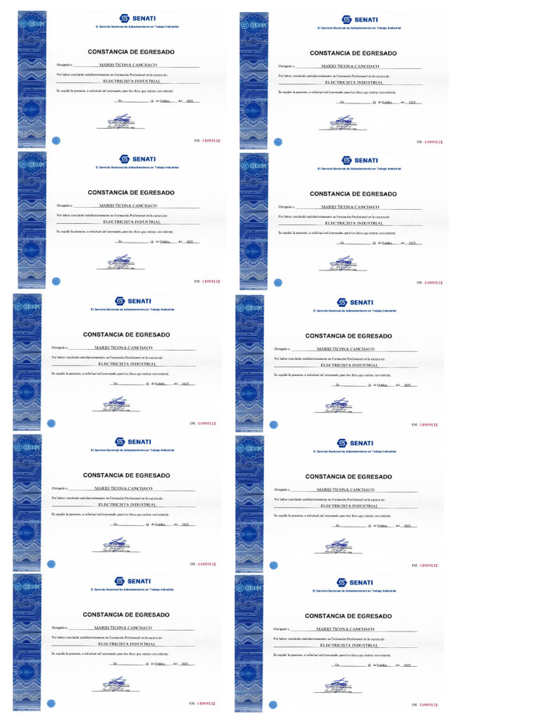 Certificado Cenati | PDF