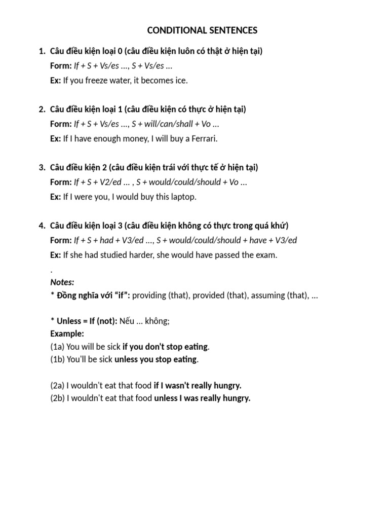 Understanding Conditional Sentences | PDF
