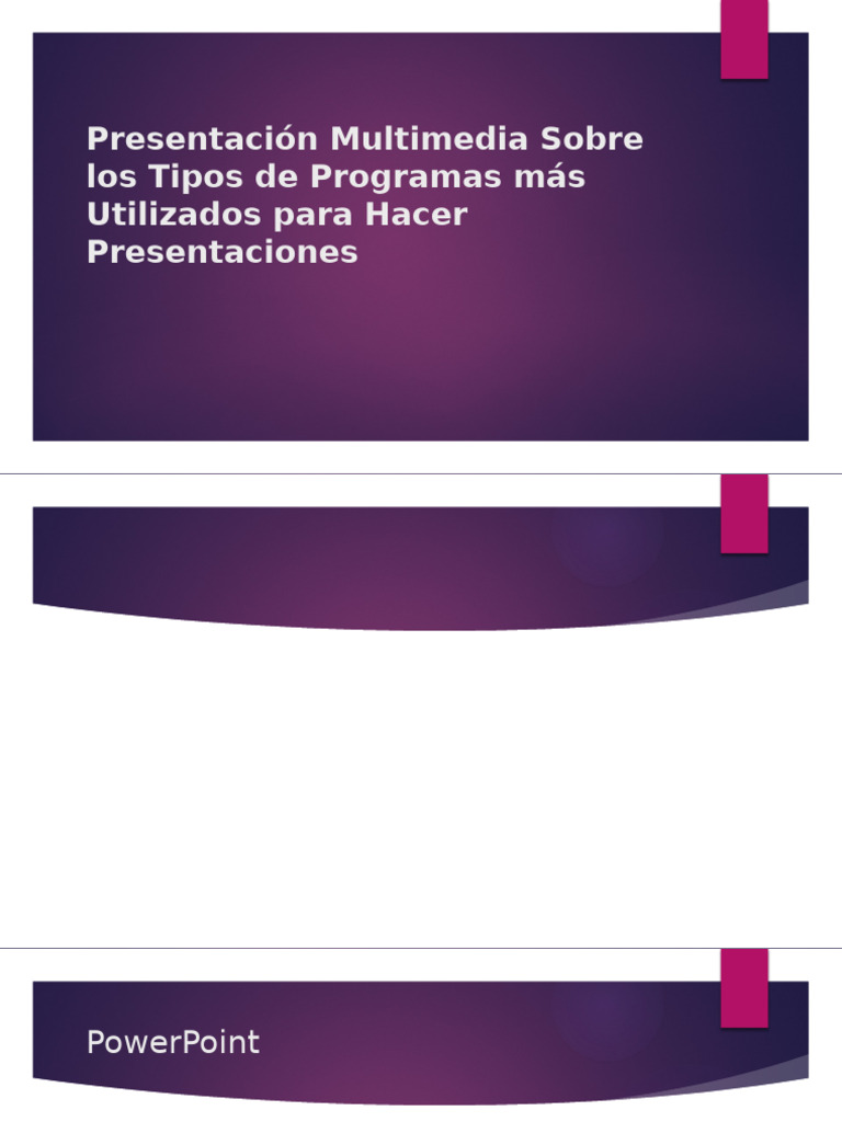 Tipos de Programas para Presentaciones | PDF