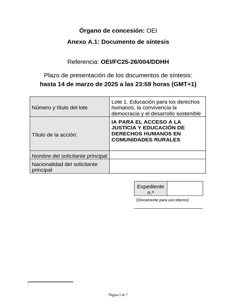 Anexo A1 Formulario Documento Sintesis 10 Actualizado | PDF ...