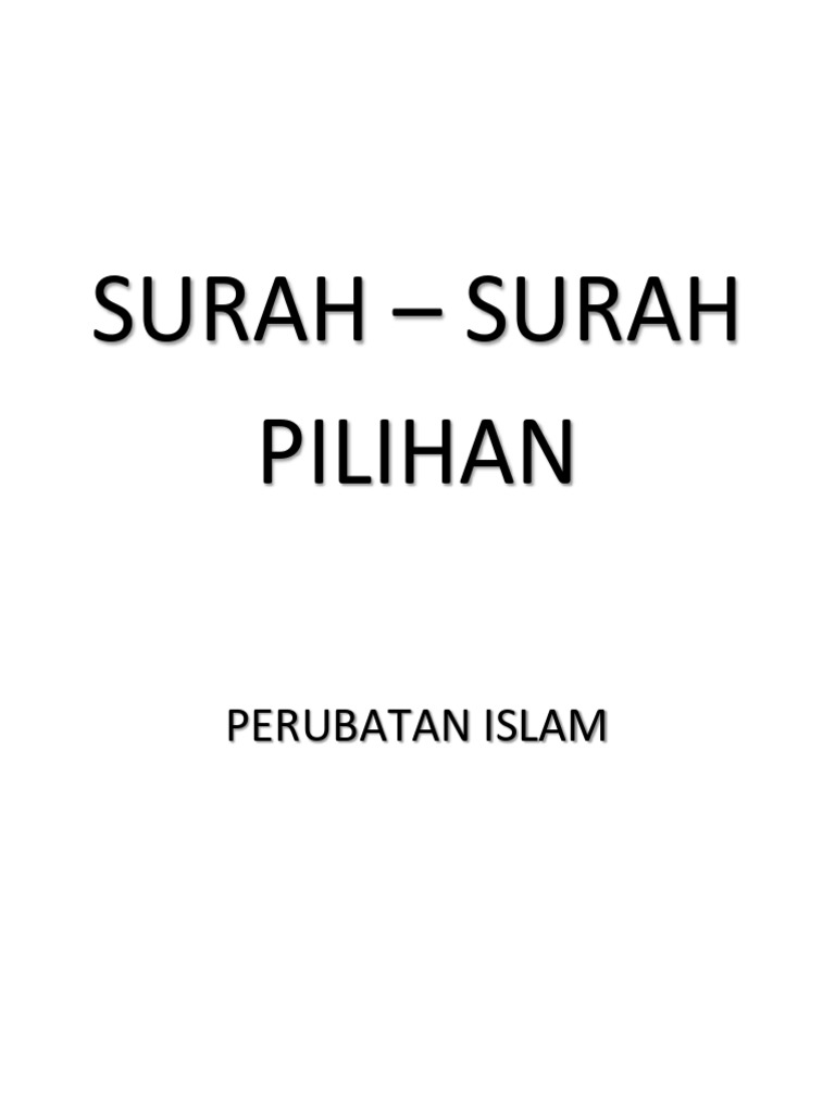 Surah Al-Sofat dan Al-Shifa dalam Islam | PDF
