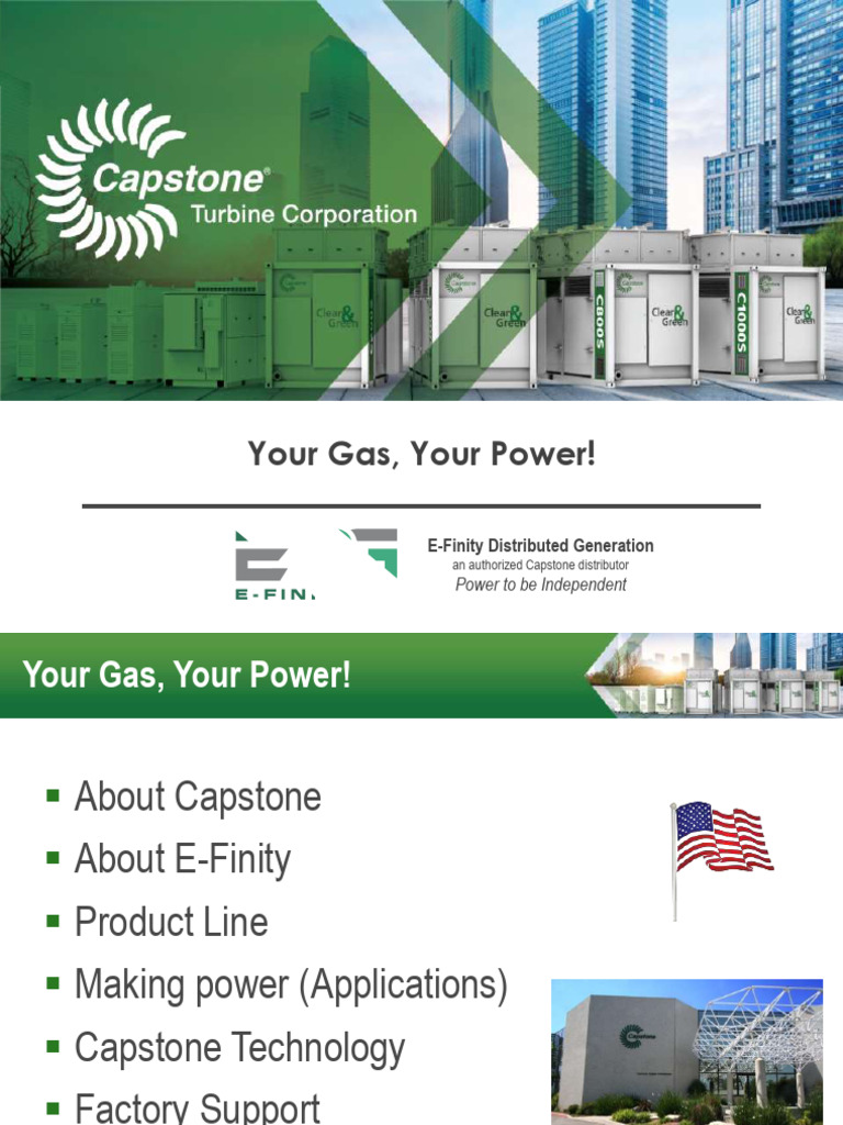 Capstone各型号及技术 | PDF | Cogeneration | Gas Turbine