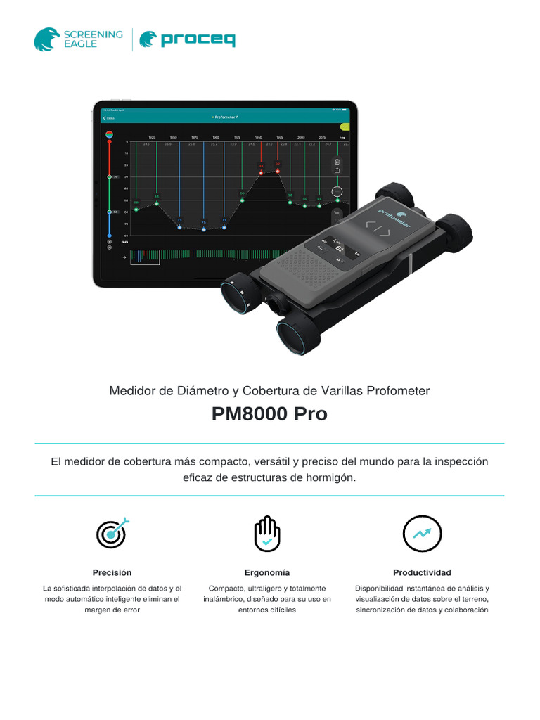 Ficha Tecnica Pachometro Pm8000 | PDF | Yo pad | Medición