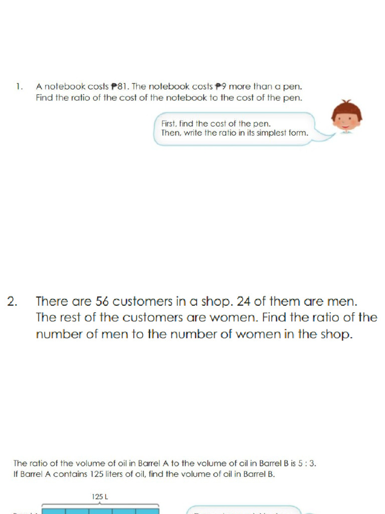 Math 5 Ratio Word Problem | PDF