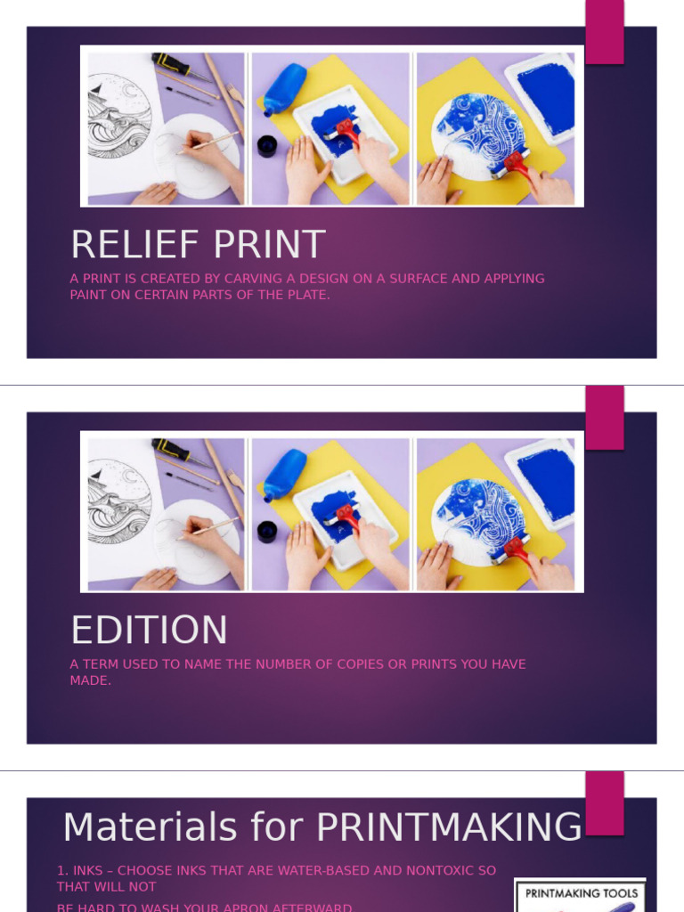 Relief Printmaking Materials Guide | PDF