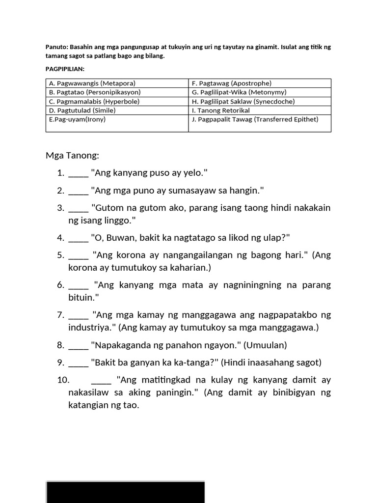 AMBAGAN QUIZ | PDF