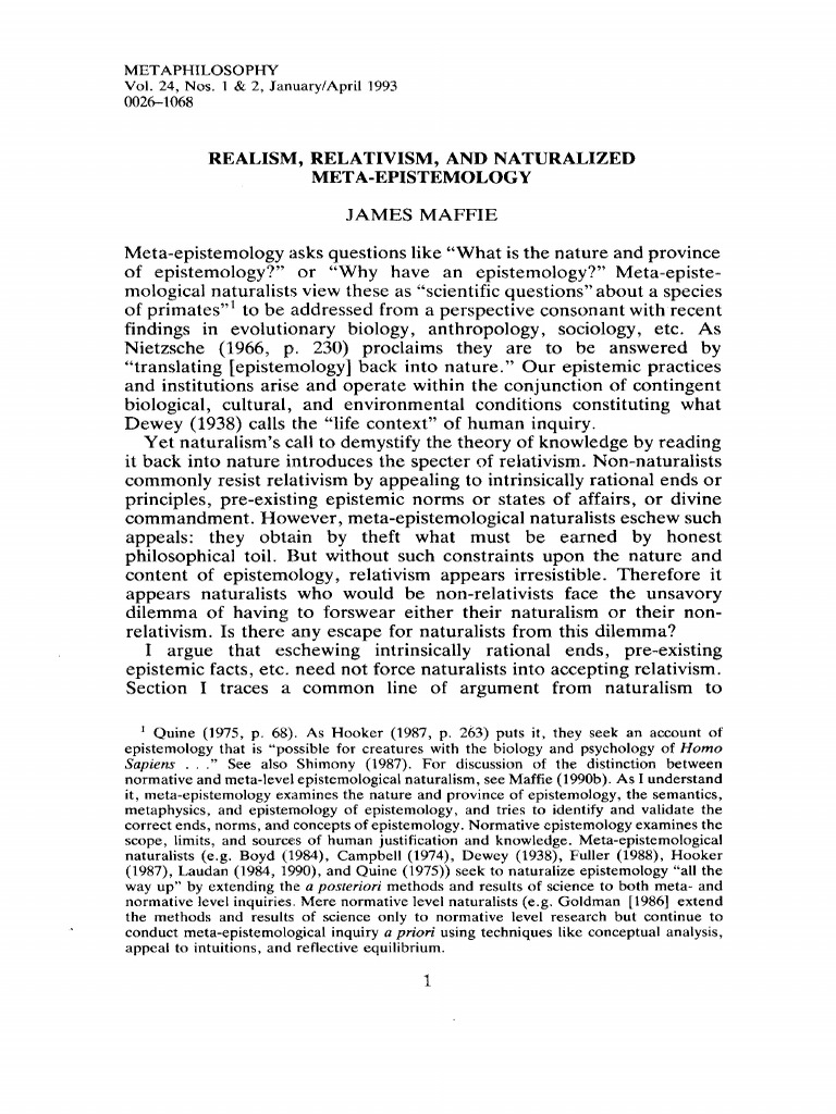 James Maffie - Realism Relativism and Naturalized Meta-Epistemology ...