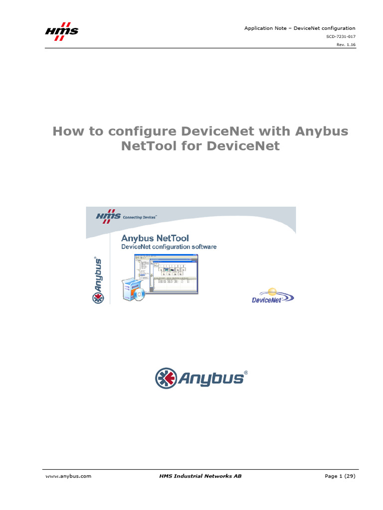 How To Configure Devicenet Anybus Nettool | PDF | Ip Address | Online And Offline