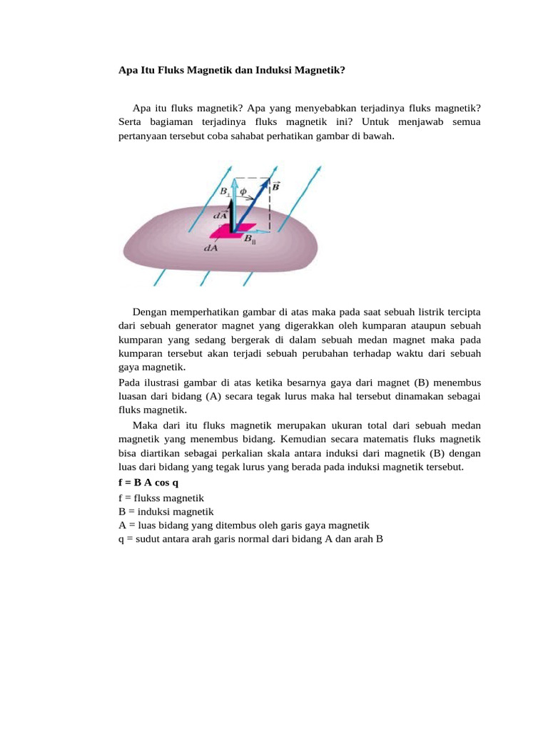 Apa Itu Fluks Magnetik Dan Induksi Magnetik | PDF