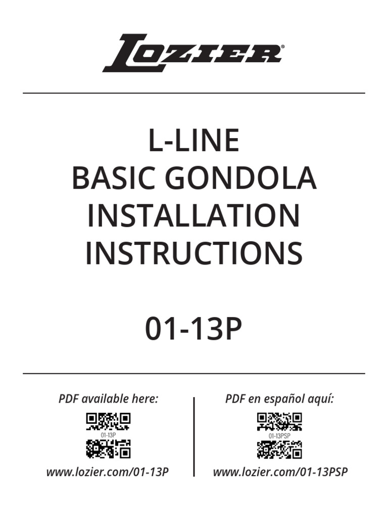 Lozier Gondola Shelving Installation Guide | PDF