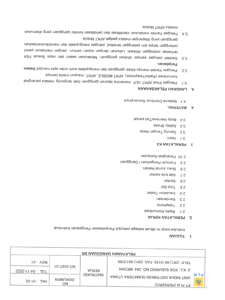 Ikt-Dist-01 Pelayanan Gangguan SR | PDF