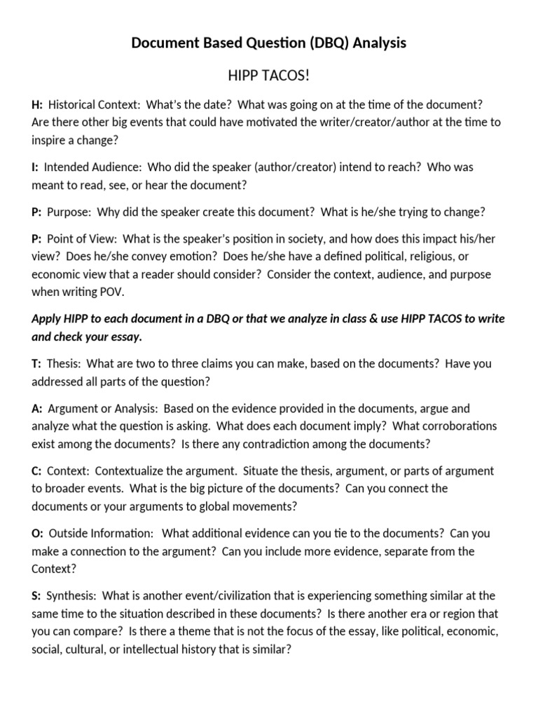 hipp_tacos_dbq_cheat_sheet | PDF
