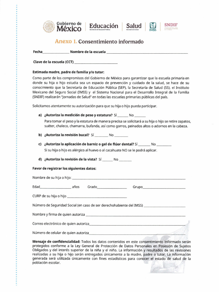 Consentimiento Informado Vida Saludable | PDF