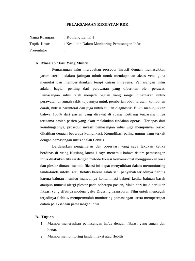 Pelaksanaan Kegiatan RDK | PDF