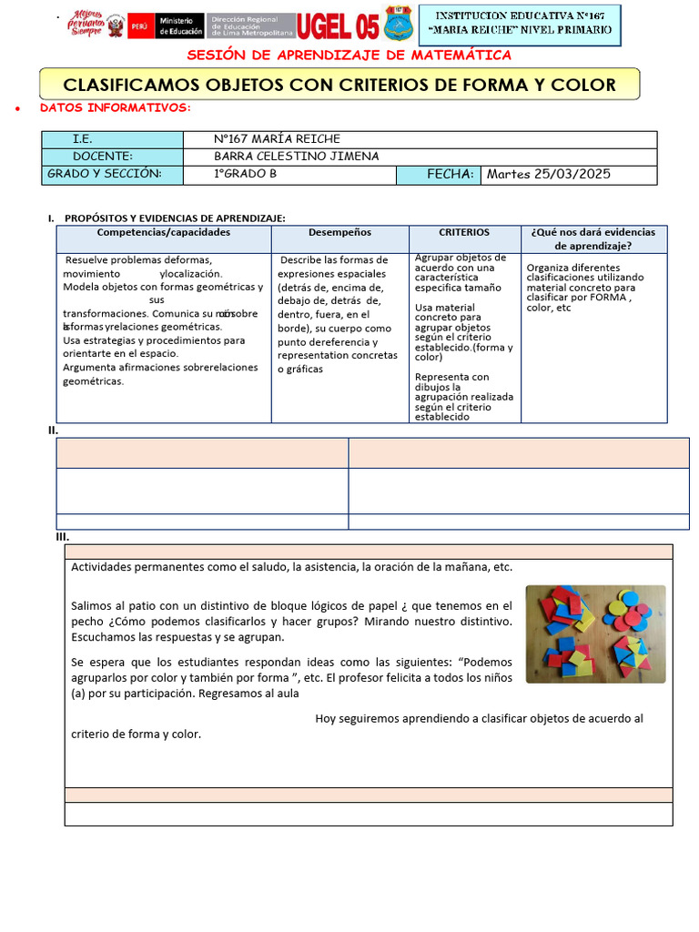 MATEMATICA Clasificacion Segun Tamaño | PDF | Aprendizaje | Science