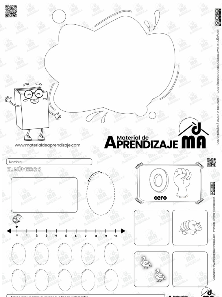 Los Números Del 0 Al 10 BN | PDF