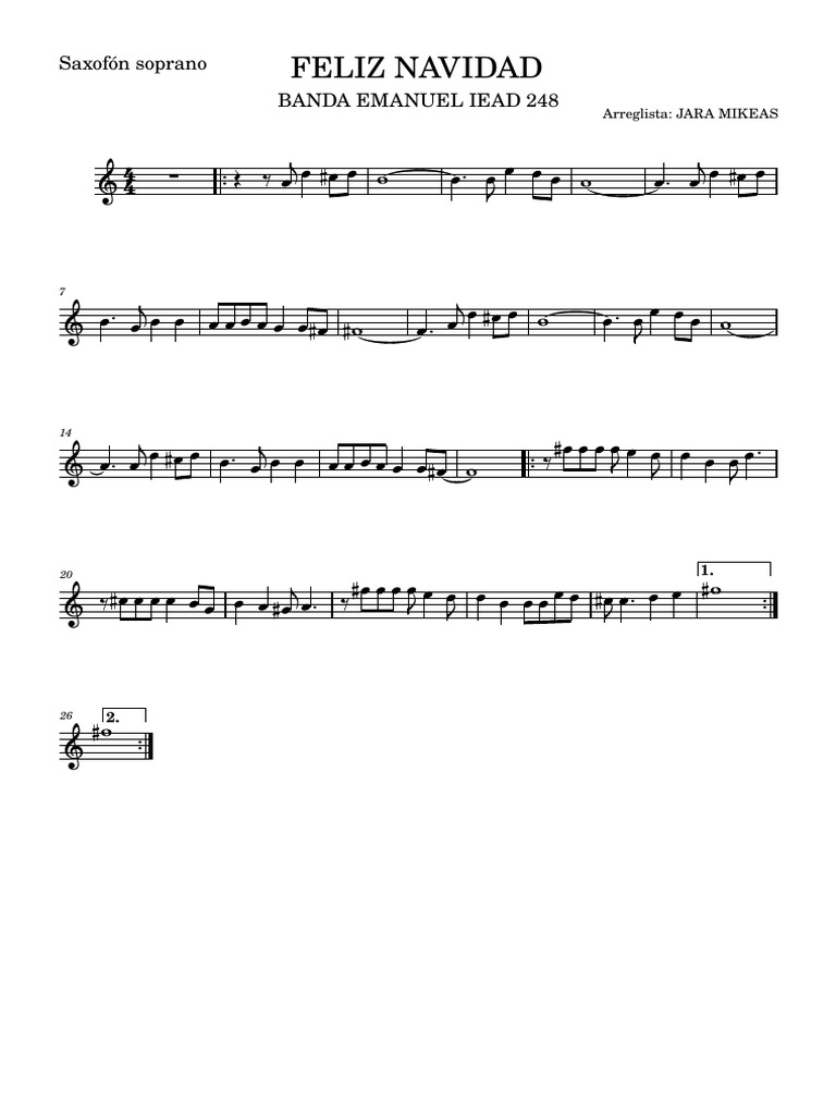 Partitura Sin Título-Saxofón - Soprano | PDF