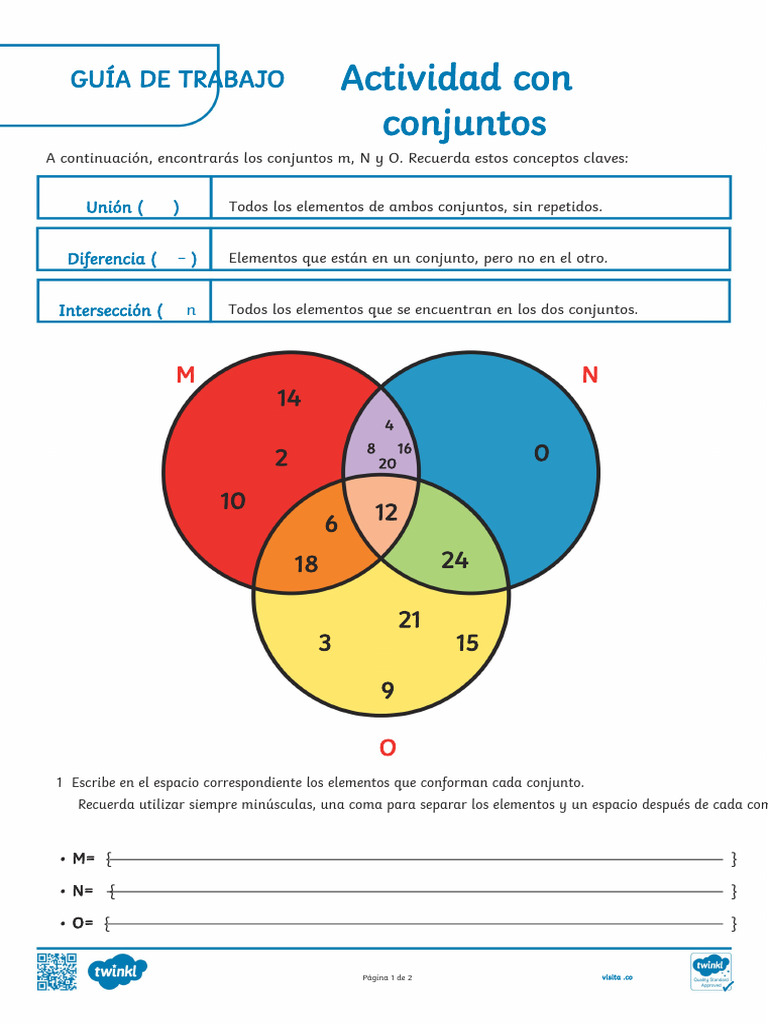 Sa M 1732667130 Operaciones Con Conjuntos Matematicos - Ver - 1 ...