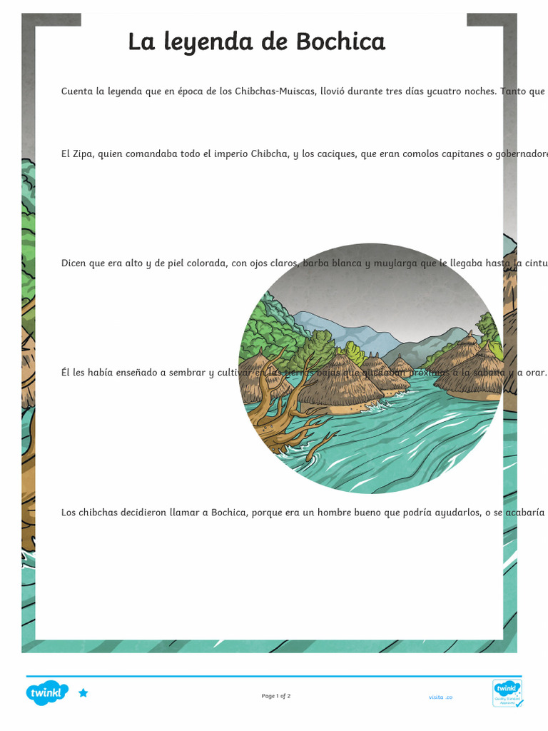 Sa L 1684519543 Mitos y Leyendas de Colombia La Leyenda de Bochica - Ver - 1 - Twinkl | PDF